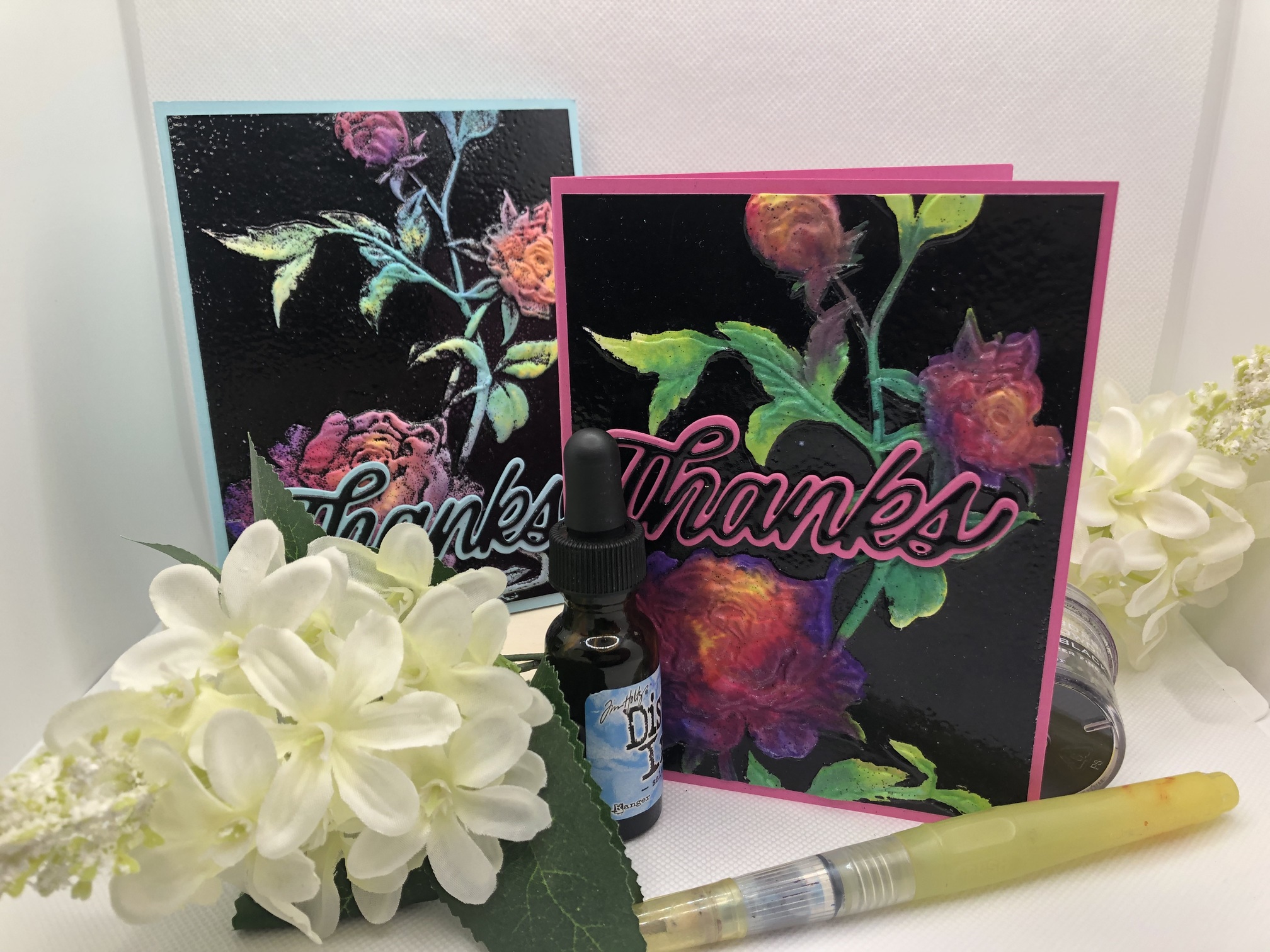 3D Embossed Roses Cards - Artsy Island Girl