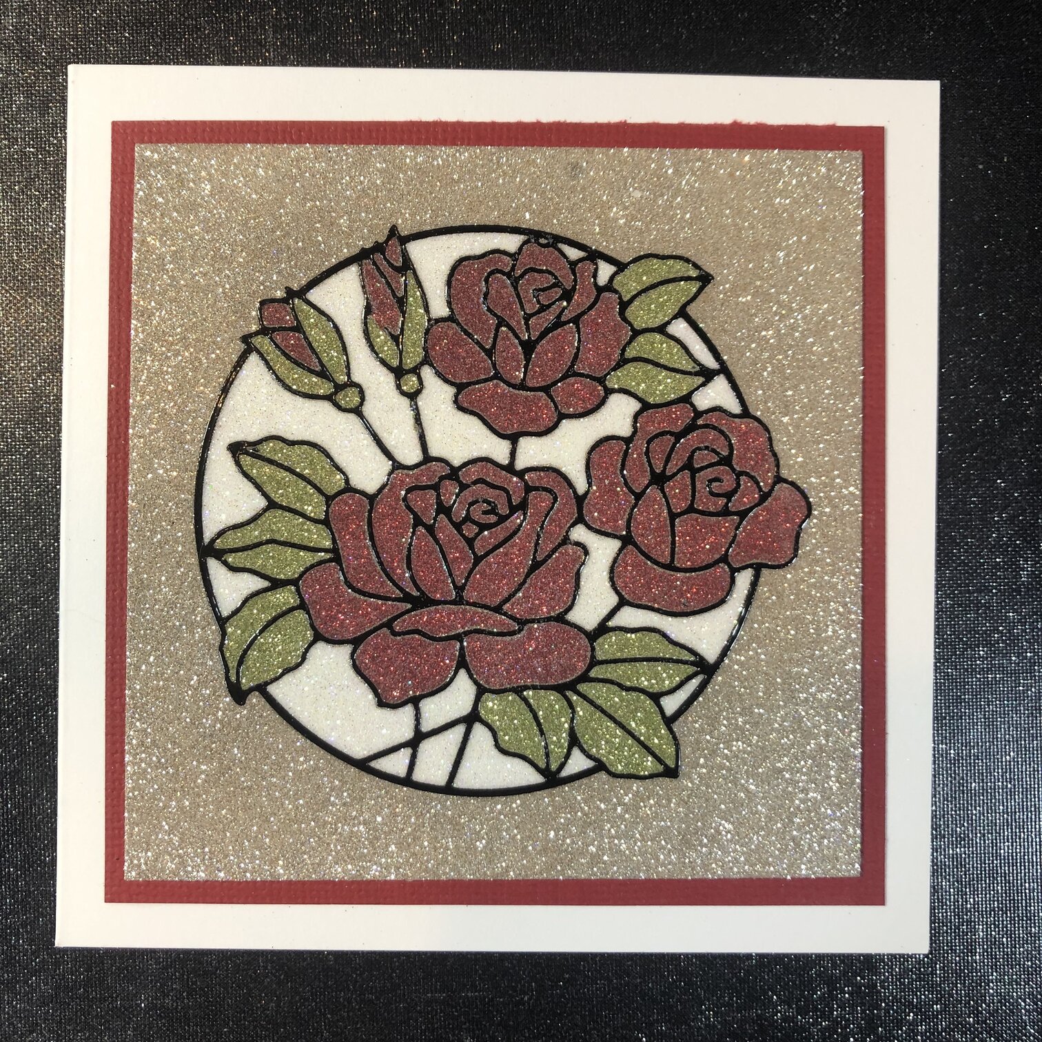 Create a Card with Glitter & Peel-offs - Artsy Island Girl