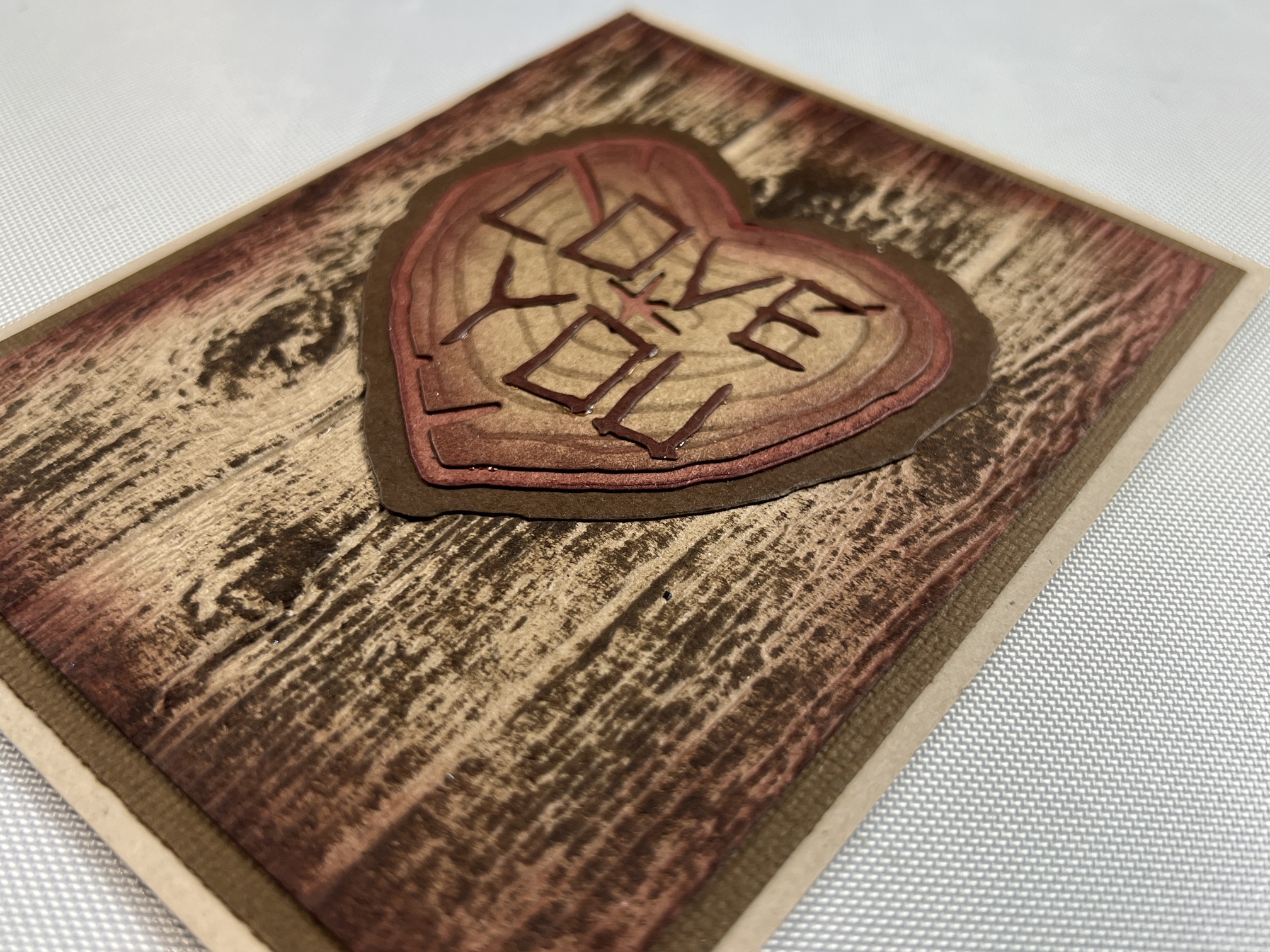 Wood Slice Valentines Card - Artsy Island Girl